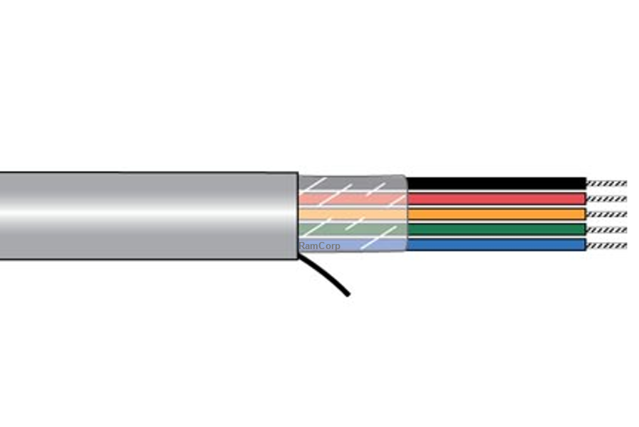 Alpha Wire 5014C SL001 Control Cable 4C 24 AWG 300 V PVC
